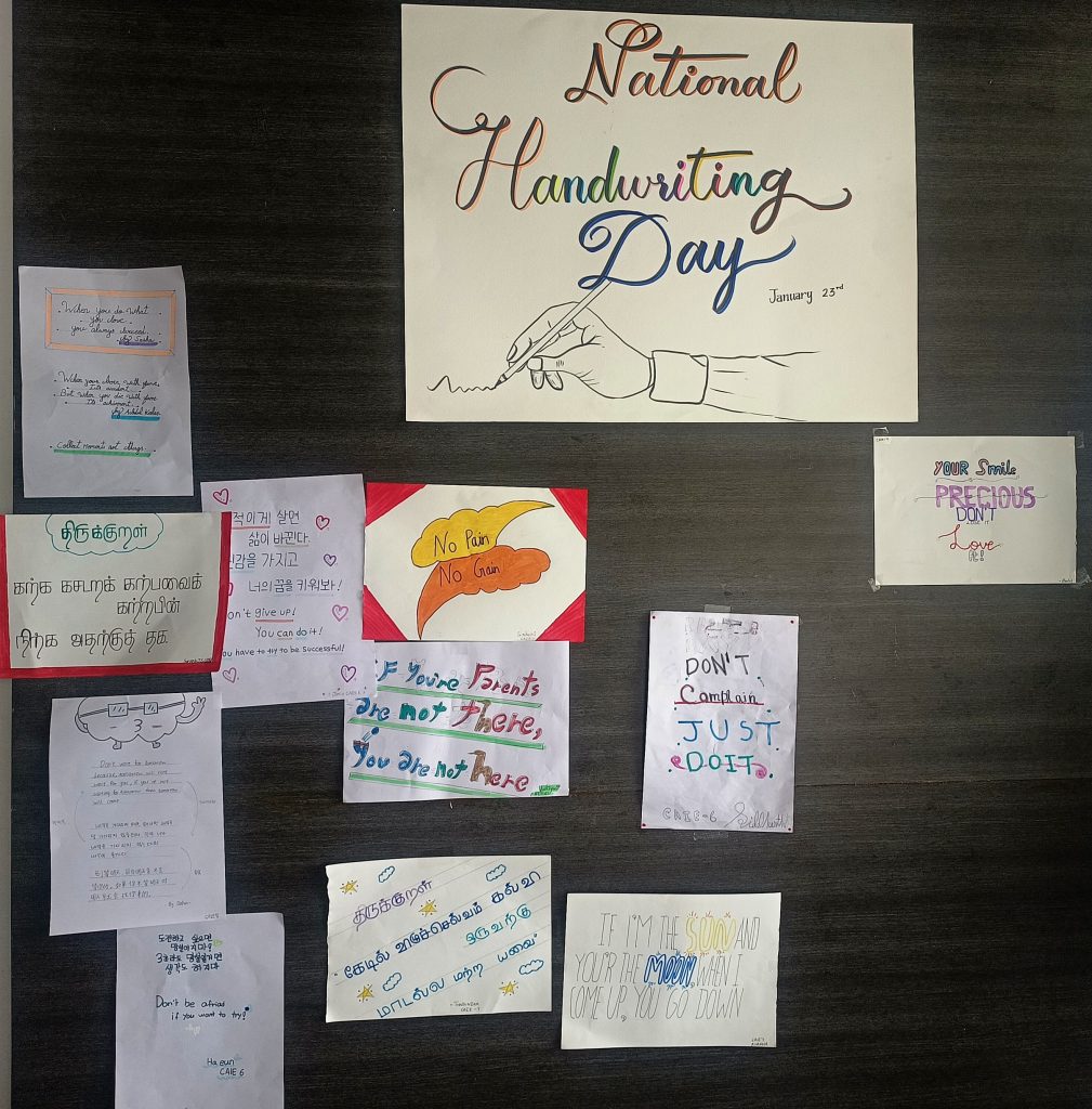 “Handwriting is the mirror of knowledge” @ CPSGS, TMZ - CPS Global